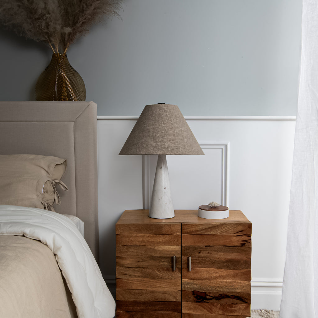 Cone White Marble Table Lamp – BHFhome
