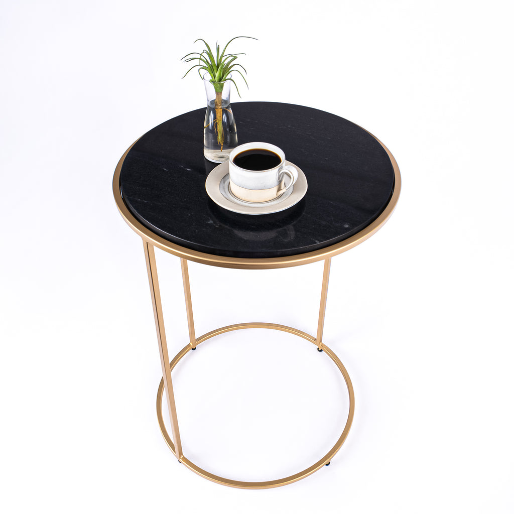 Round C Table Gold Base – BHFhome