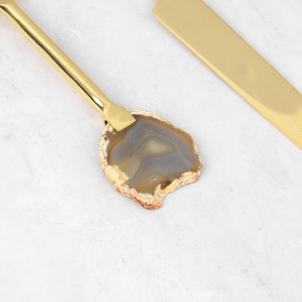 Agate Cake Serving Set – BHFhome